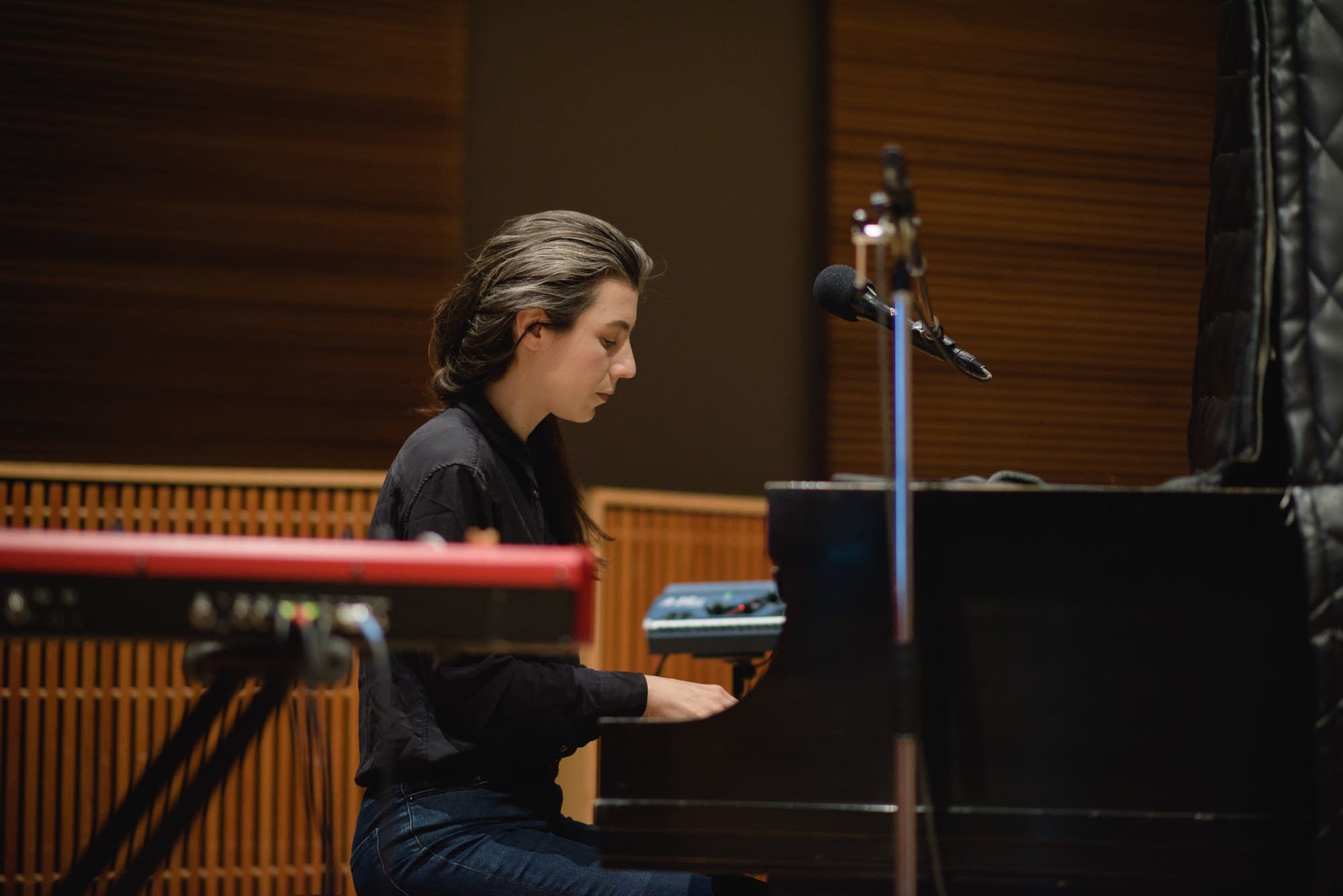 Julia Holter performs in The Current studio