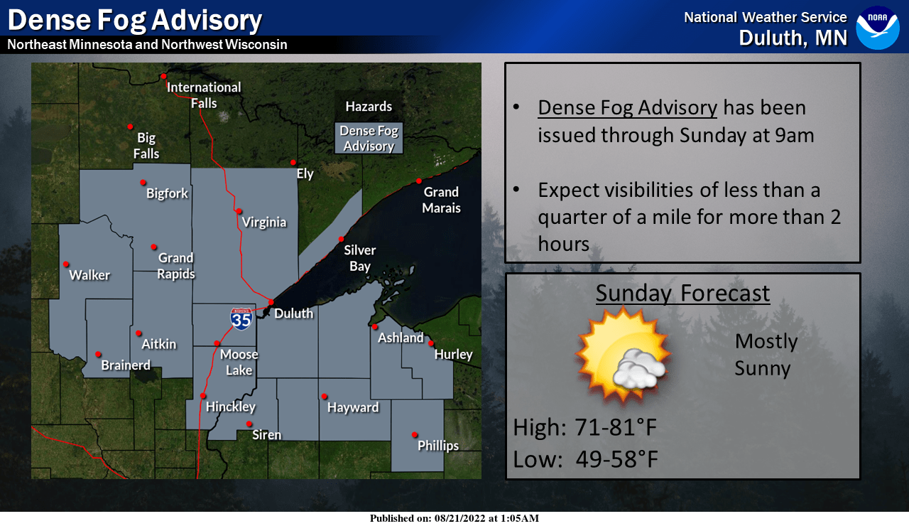 Areas of fog Sunday AM, then plenty of sunshine | MPR News