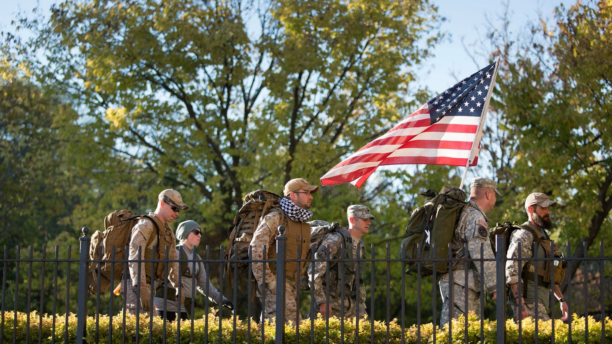 Veterans march to raise awareness of military suicides | MPR News