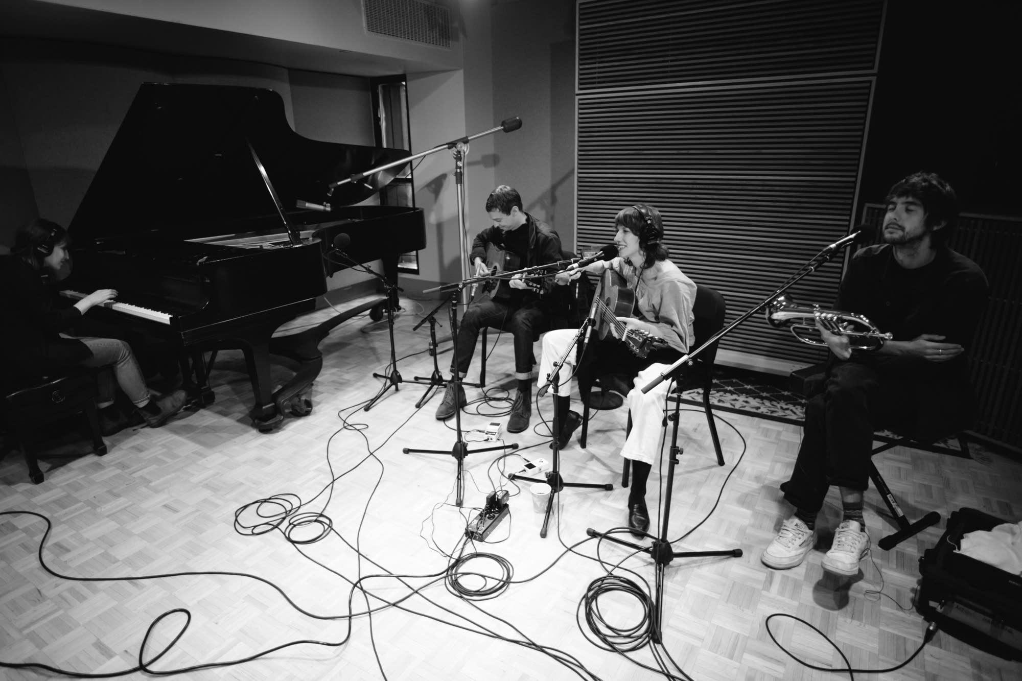 Aldous Harding performs an acoustic set in The Current studio