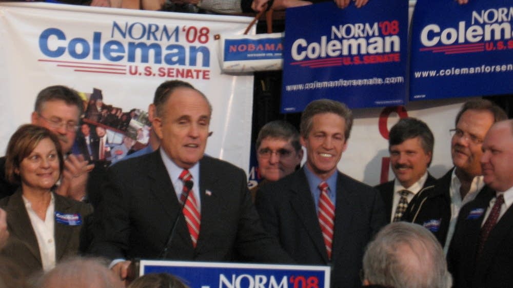 Rudy Giuliani campaigns in Minnesota for Sen. Norm Coleman | MPR News