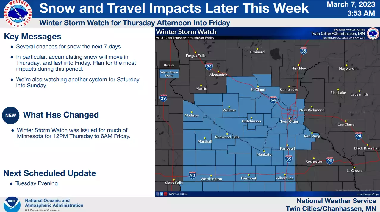 Winter storm watch Thursday includes the Twin Cities | MPR News