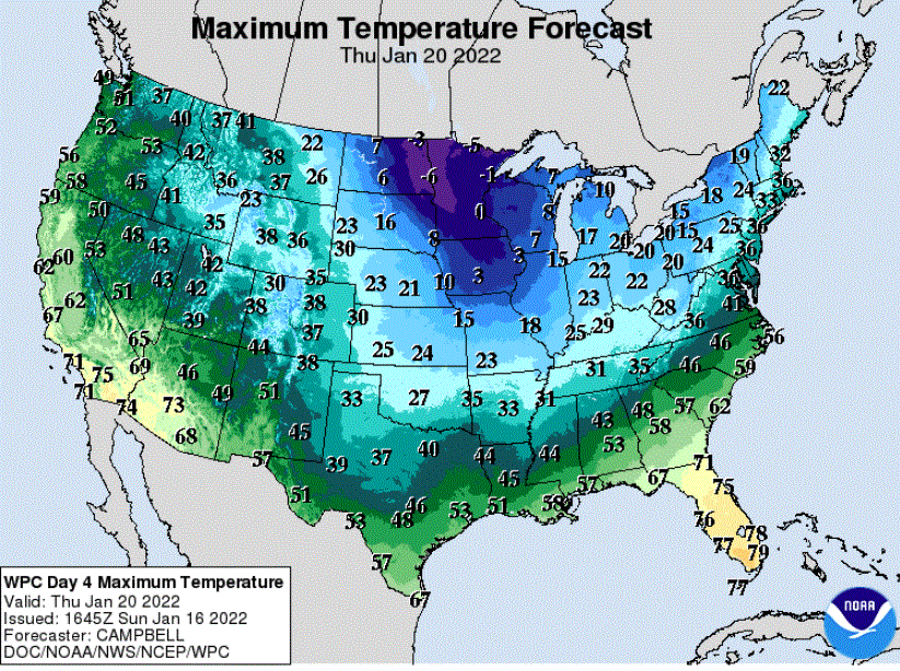 Unexciting weather through Monday; snow north Tuesday; cold blast ...