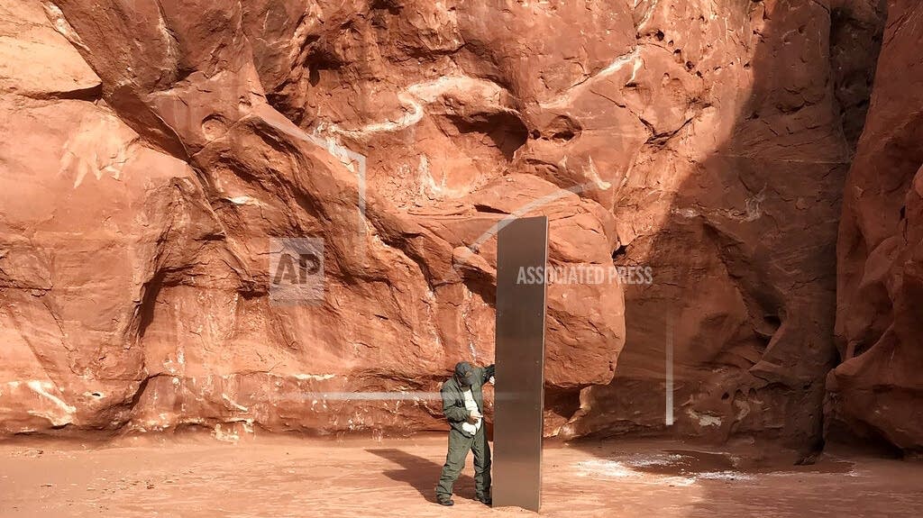 Mysterious silver monolith disappears from Utah desert | MPR News