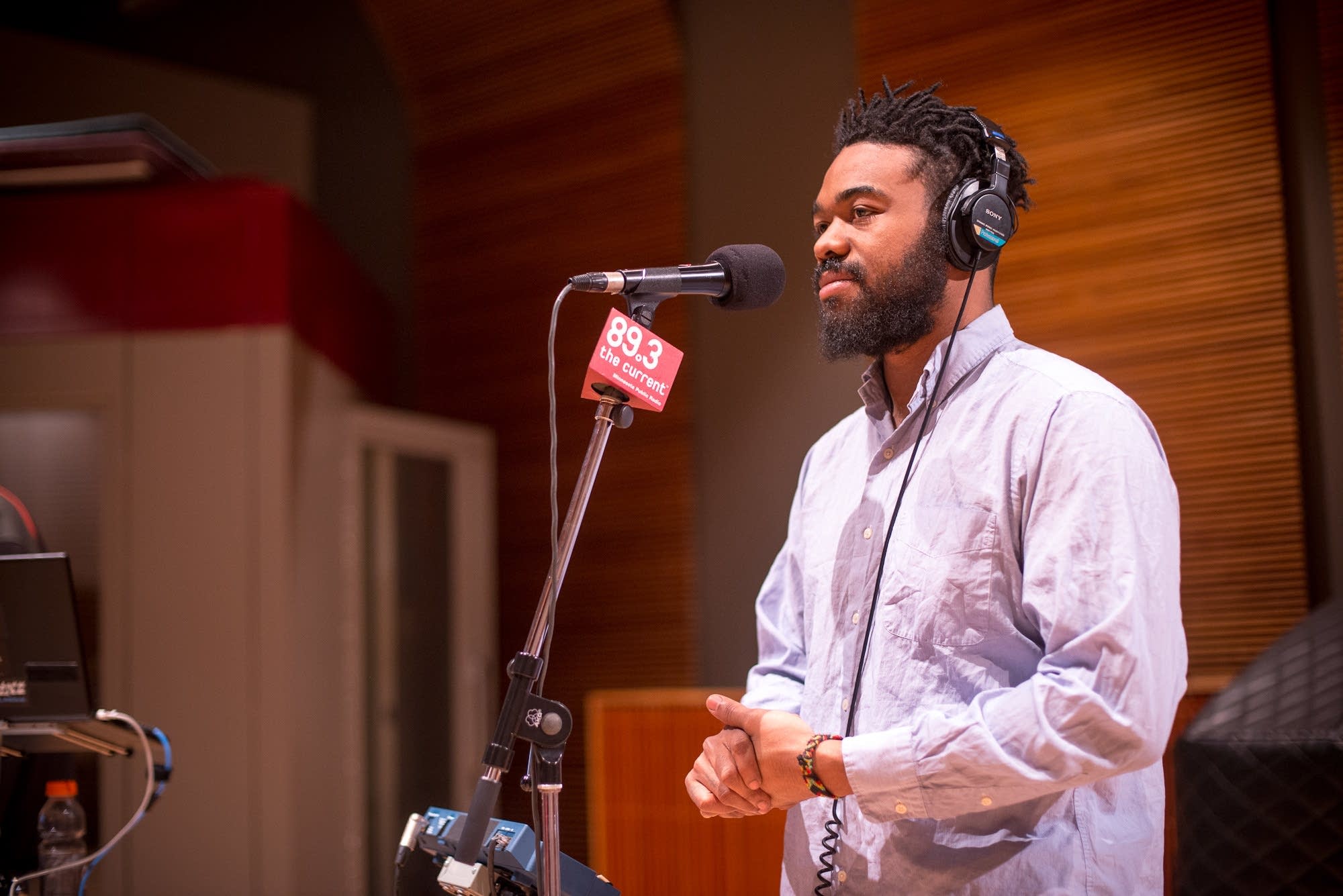 Greg Grease performs in The Current studios