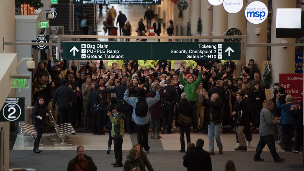 Dayton asks for no charges against airport protesters | MPR News