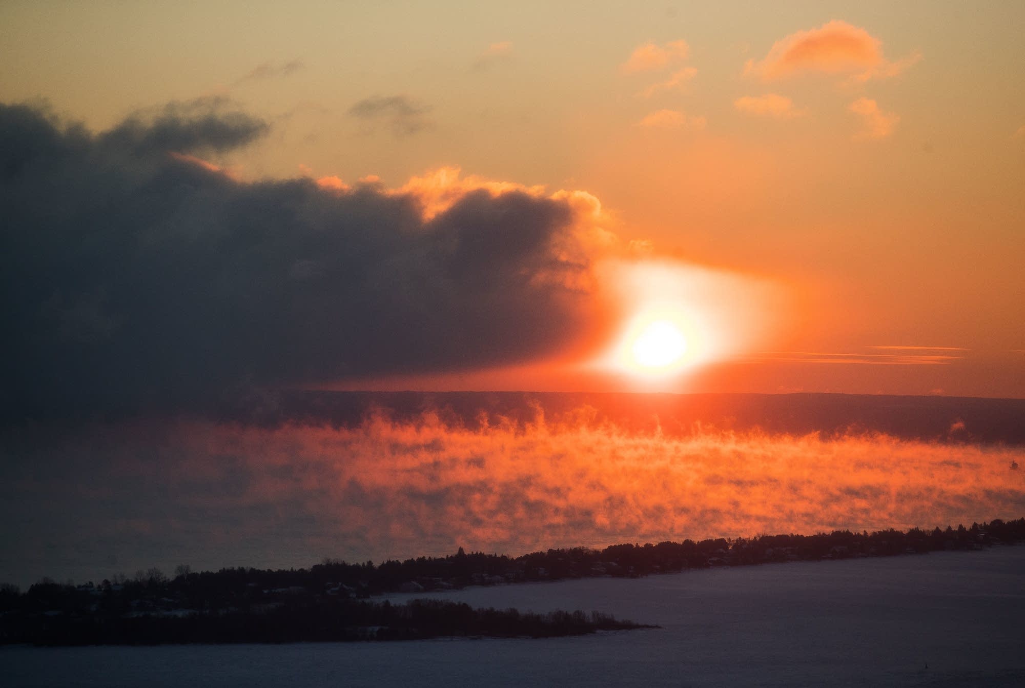 Photos, video: Frigid temps bring gorgeous sea smoke to Duluth | MPR News