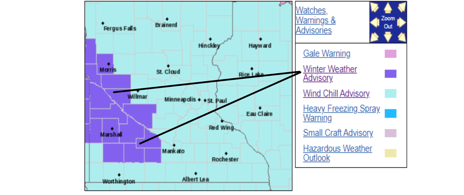 Much less windy Sunday; Light snow later in the day | MPR News