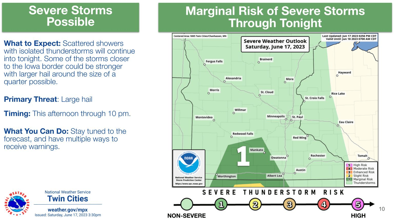 Update on Saturday night/Sunday thunderstorm chances | MPR News