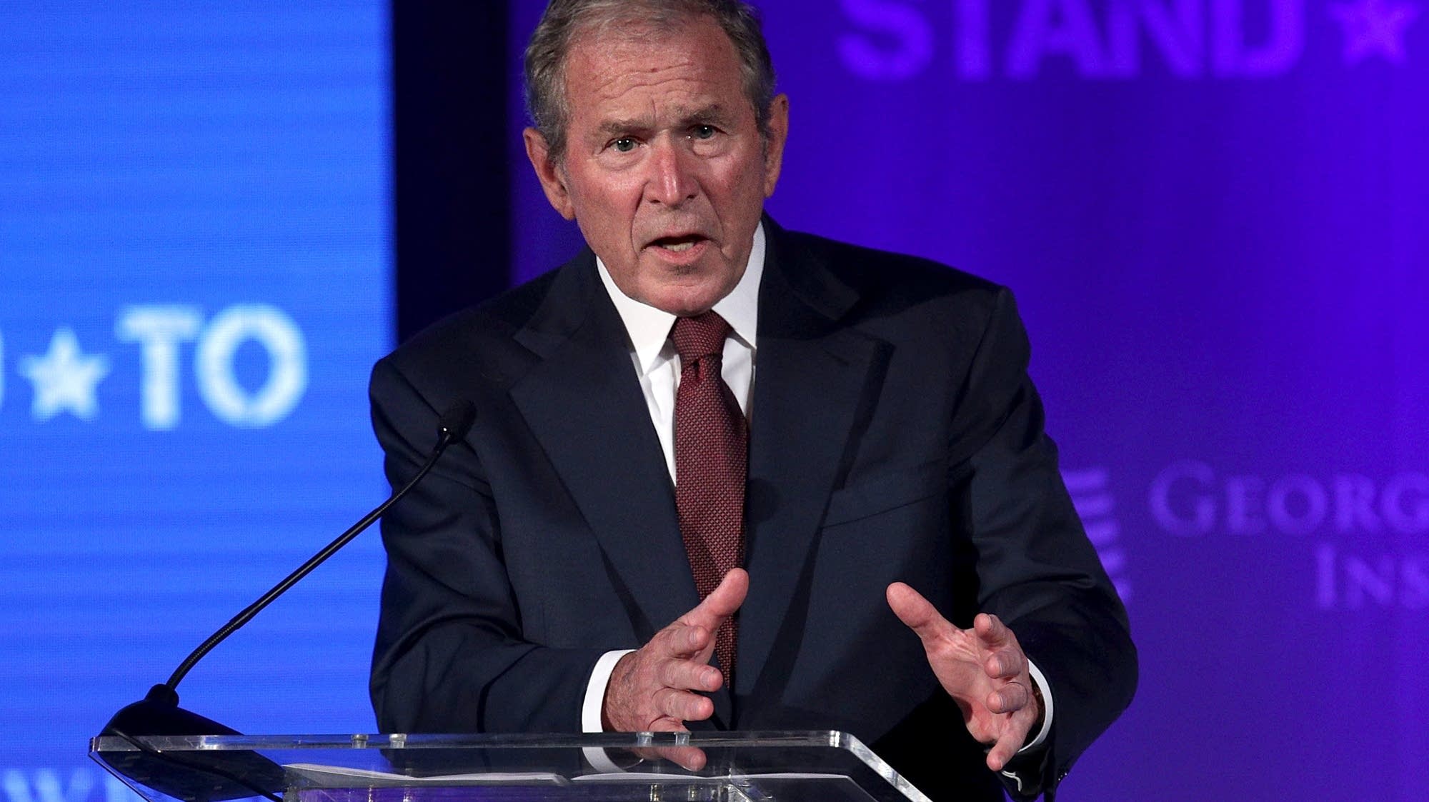 Bush condemns Trump-era America: 'Bigotry seems emboldened' | MPR News