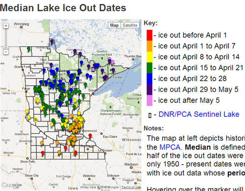 More records; Earliest “Ice Out” in 12 years? 80 in MN Wednesday ...