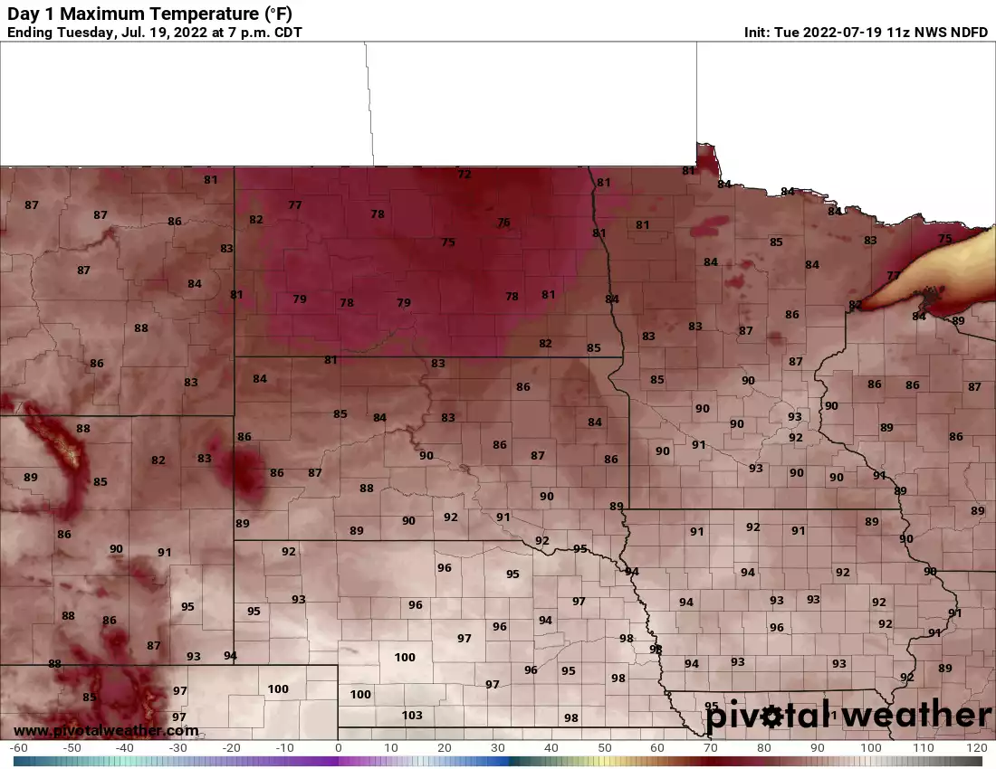 Clearing, becoming hot Tuesday; some storms | MPR News
