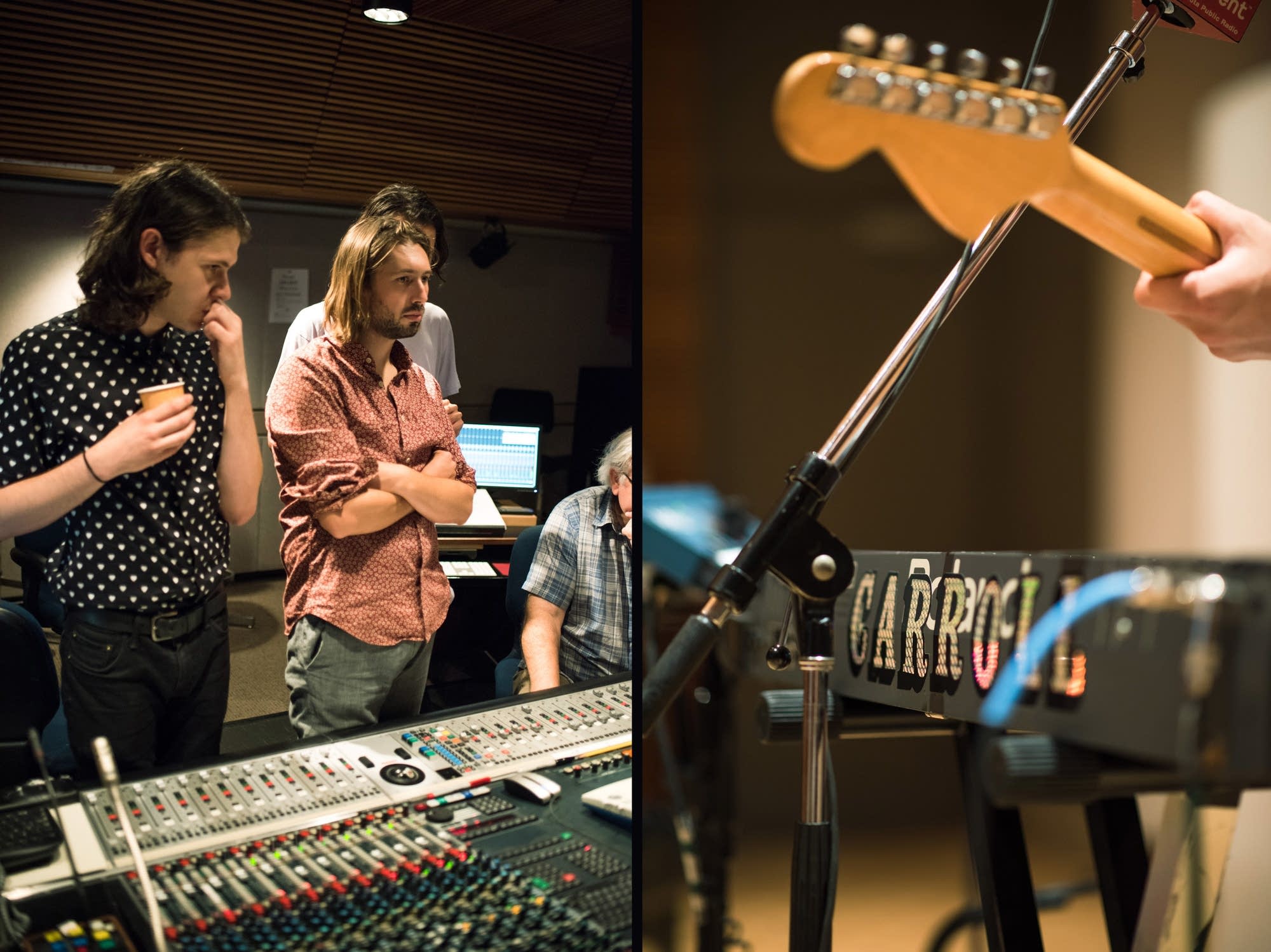 Carroll perform in The Current studio