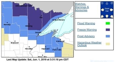 Is it summer yet?; frost advisory northern Minnesota Saturday night ...