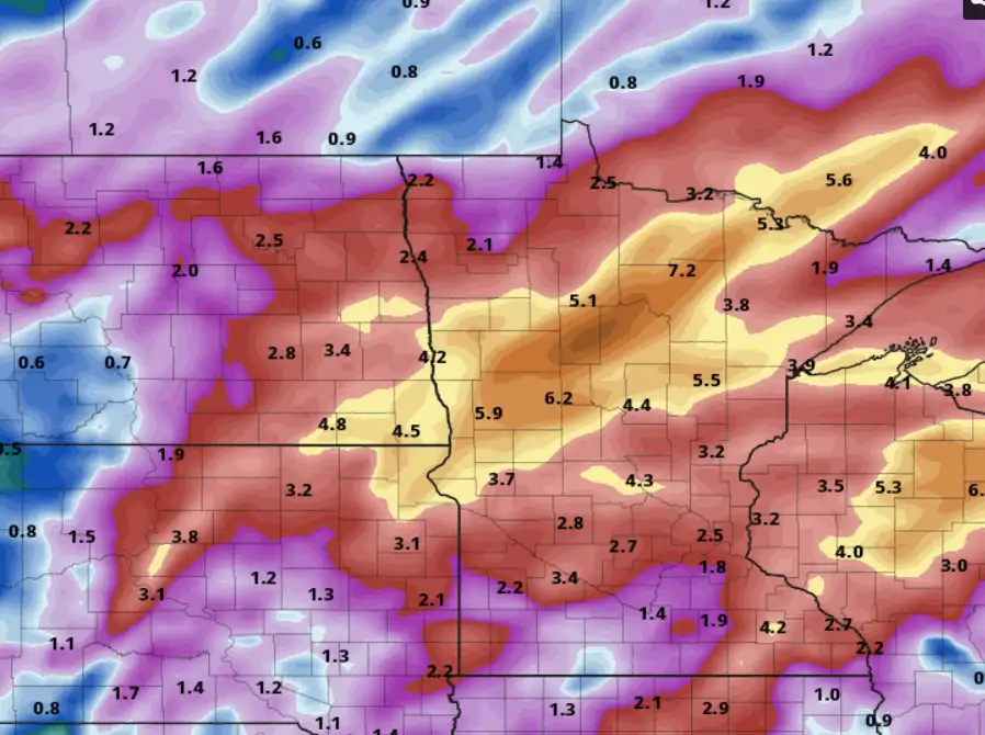 A month's worth of rain: 3 to 7 inches in the past week | MPR News