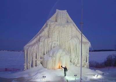 How to topple a 5 million pound ice sculpture | MPR News