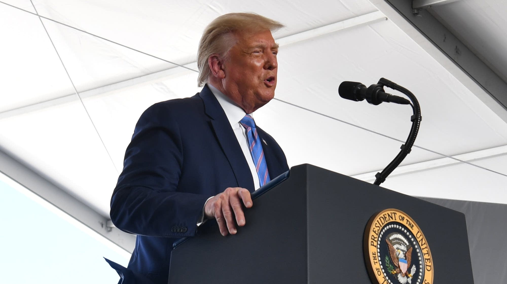Trump visiting Florida during a pandemic, hurricane threat | MPR News