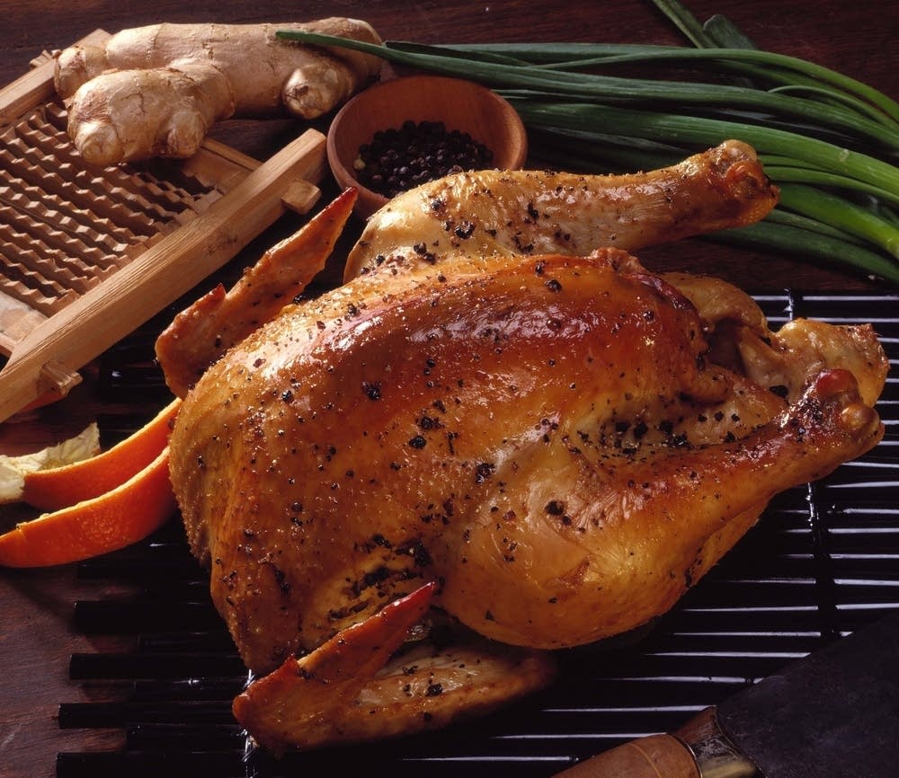 Ginger Roast Chicken and Elbow Macaroni with Tomatoes and Pan Sauce ...