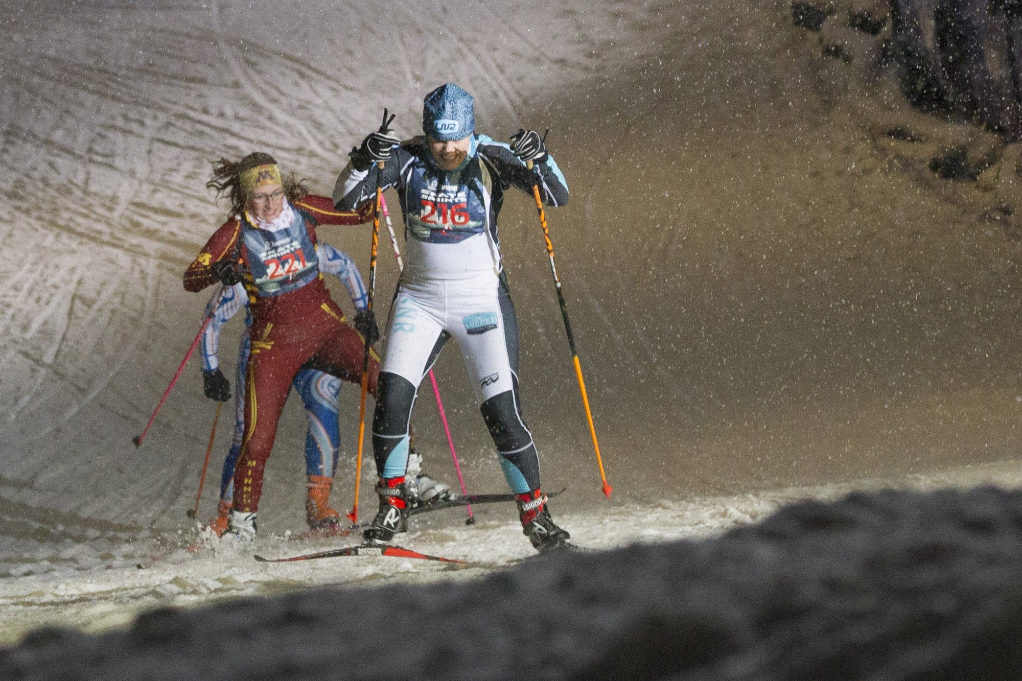 Photos: A magical night of Loppet sprints, snow on Nicollet Mall | MPR News