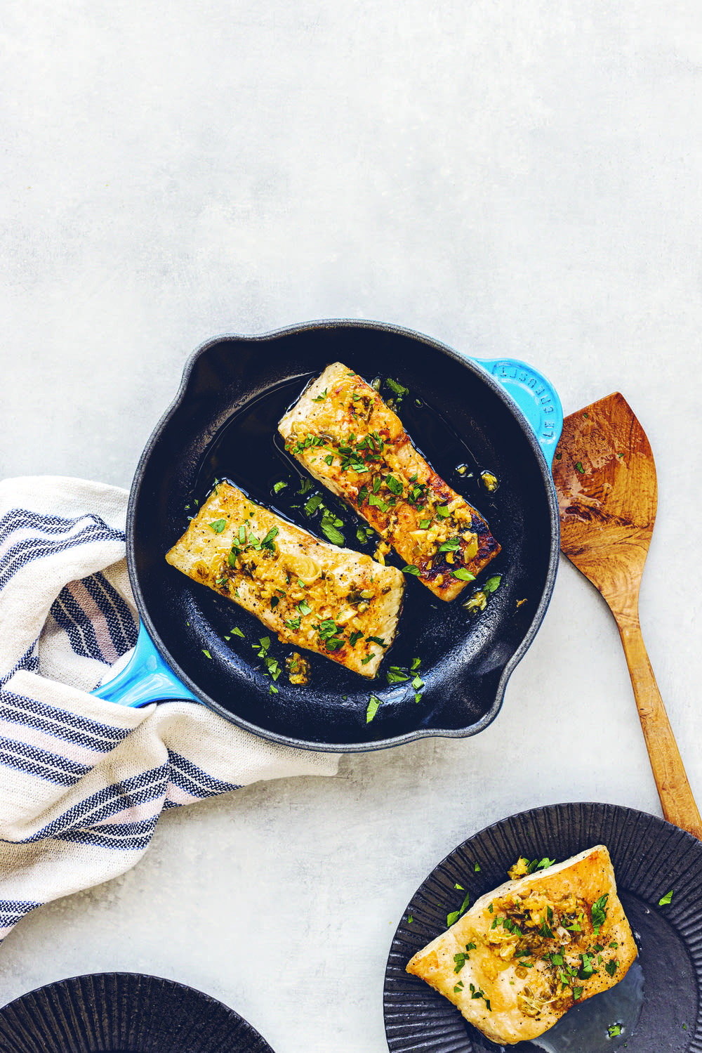Pan-Seared Fish with Scallion-Lemon Oil | The Splendid Table