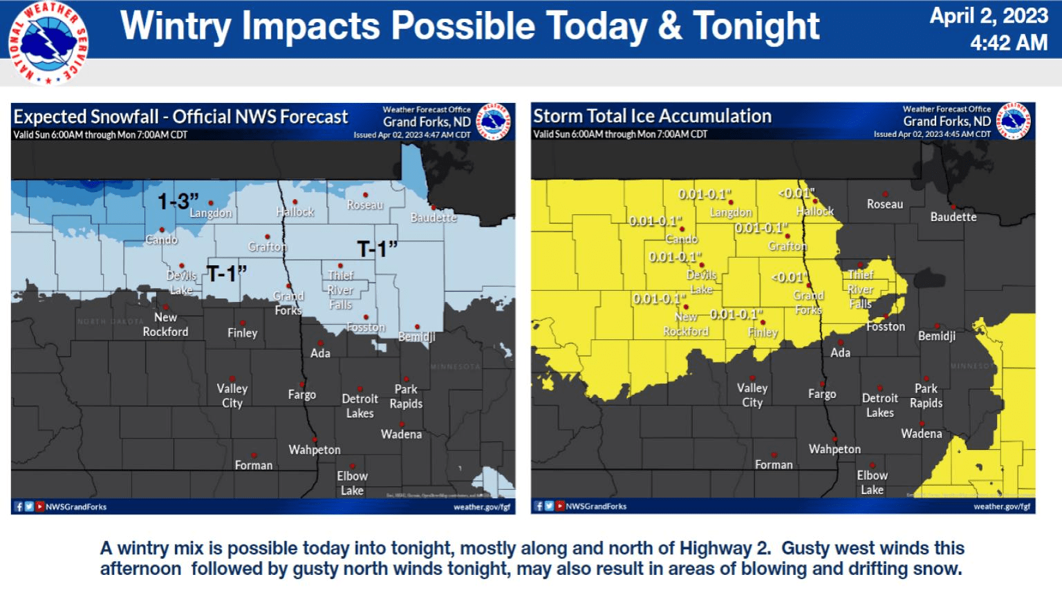 Chance of a light wintry mix Sunday morning; periods of snow northern ...