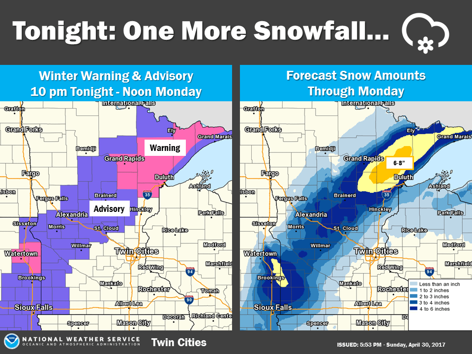 Advisories and winter storm warnings into Monday for parts of Minnesota ...