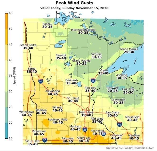 Strong Sunday winds; best flake chances northern Minnesota | MPR News