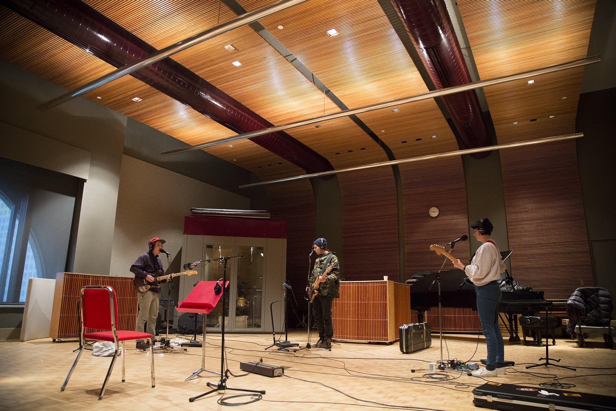 Twerps perform in The Current studio