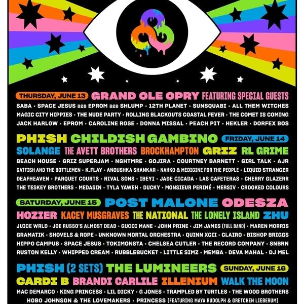 Friday and Saturday live broadcasts from Bonnaroo