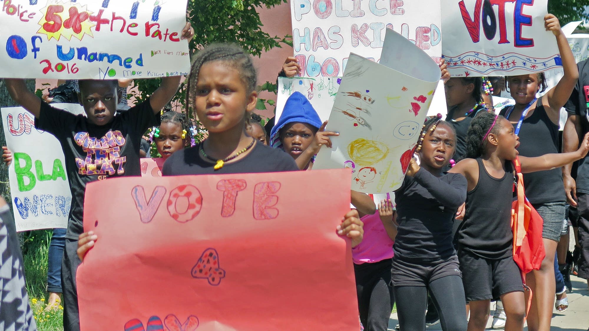 Children lead peace march in Minneapolis | MPR News