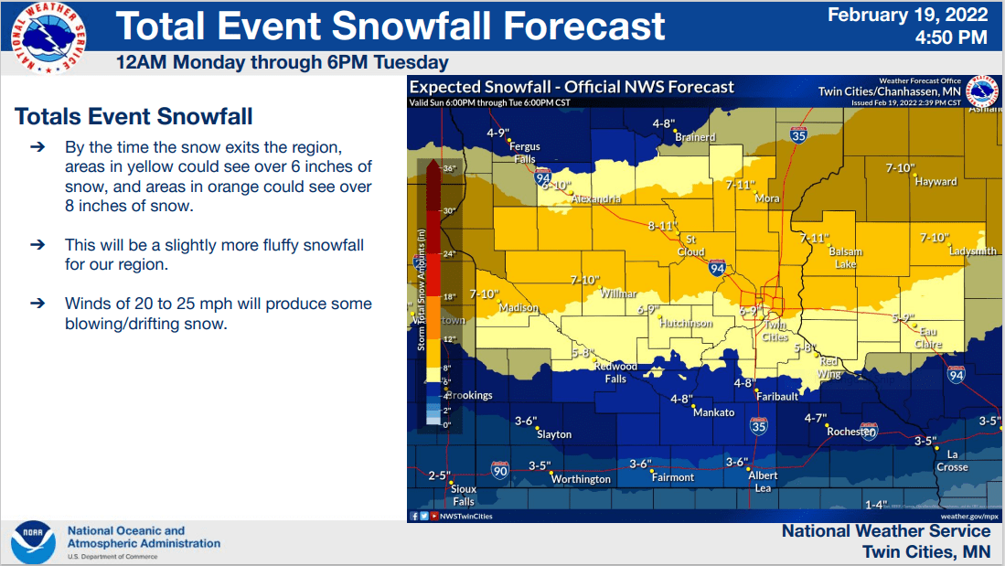 Breezy and warmer Sunday; winter storm Monday into Tuesday | MPR News