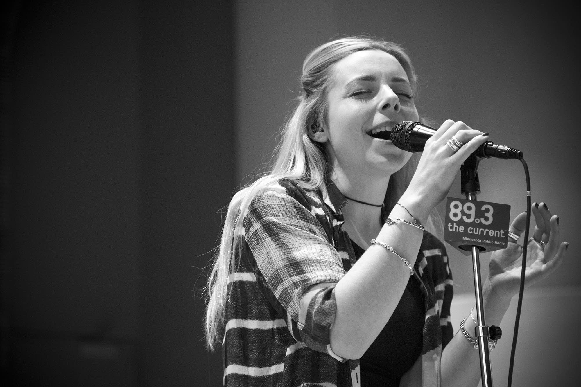 Haelos perform in The Current studio